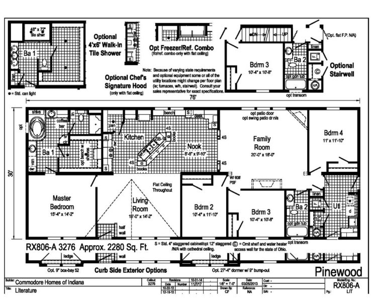 Commodore Pinewood RX806A Floorplan - D&W Homes
