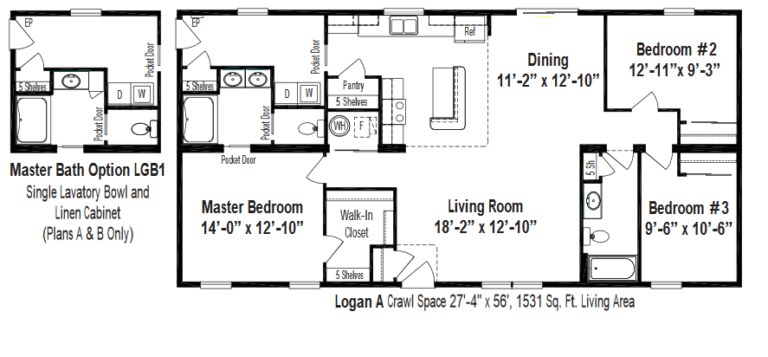 Unibilt Logan A Floorplan - D&W Homes